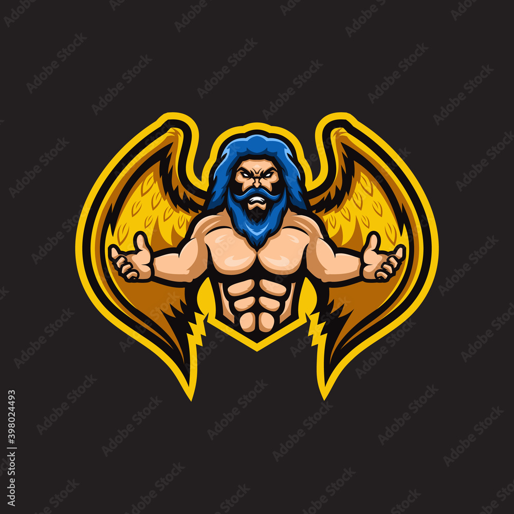 god cartoon logo, vector illustration Stock Vector | Adobe Stock