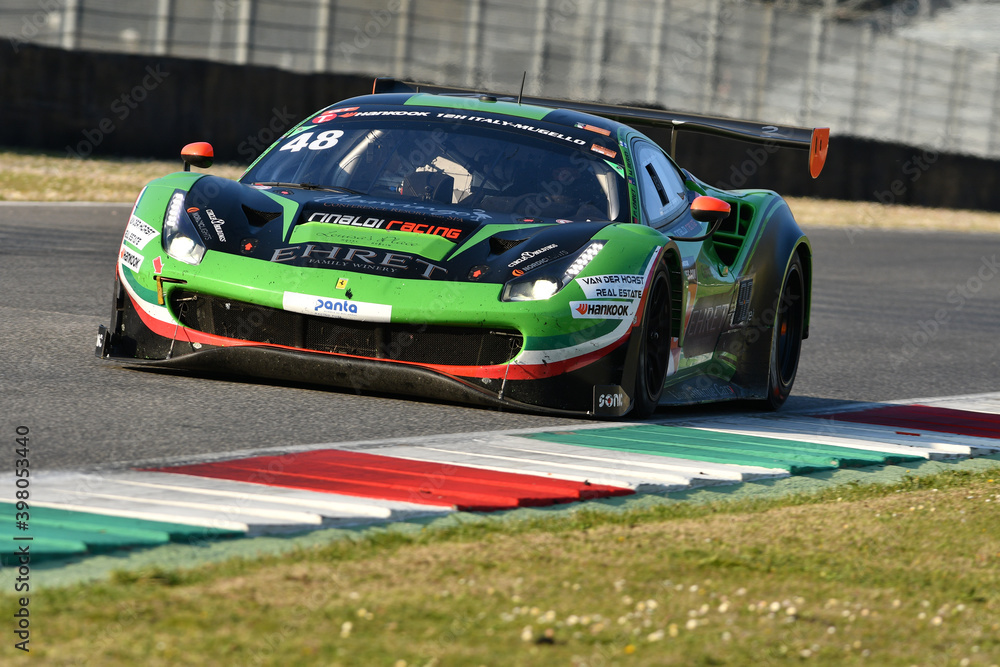 Fotografia do Stock: Italy - 29 March, 2019: Ferrari 488 GT3 of Rinaldi ...