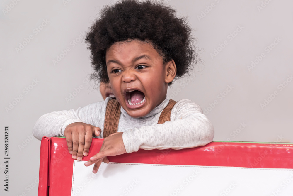 African American Angry Children Faces