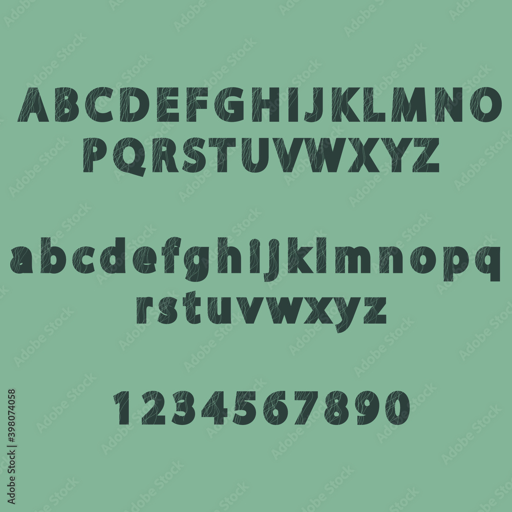 Scandinavian Font Vector. Folk style font design, tribal alphabet ...