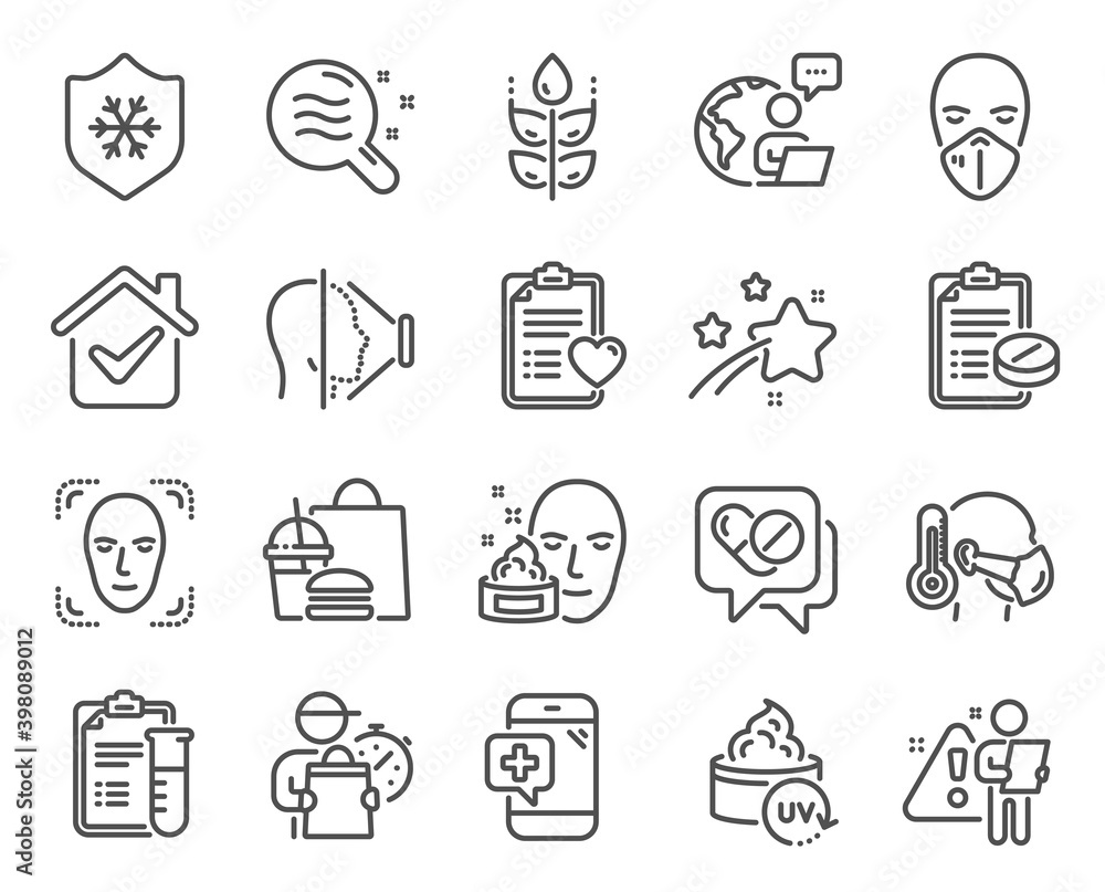 Healthcare icons set. Included icon as Skin condition, Medical ...