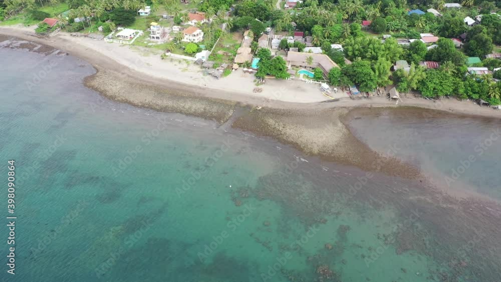 Clear Blue Sea With Waves At Tropical Beach In Negros Oriental, Island ...