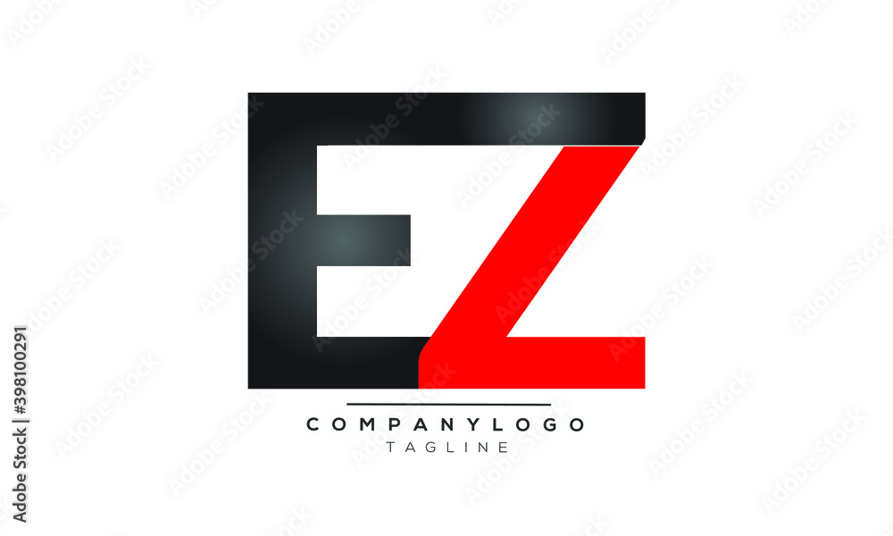 EZ initials monogram letter text alphabet logo design Stock Vector ...
