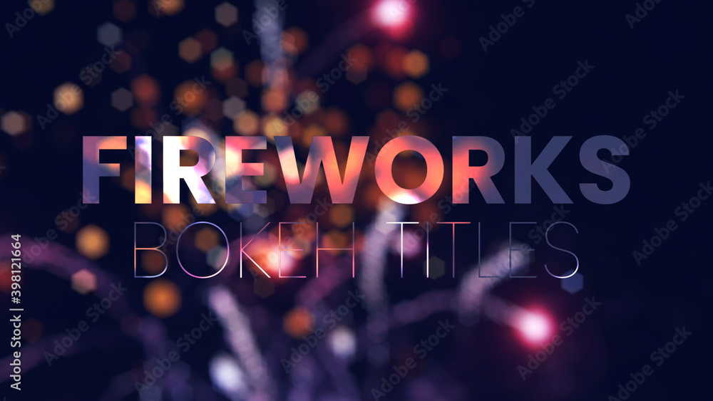 Fireworks Bokeh Titles Stock Template | Adobe Stock