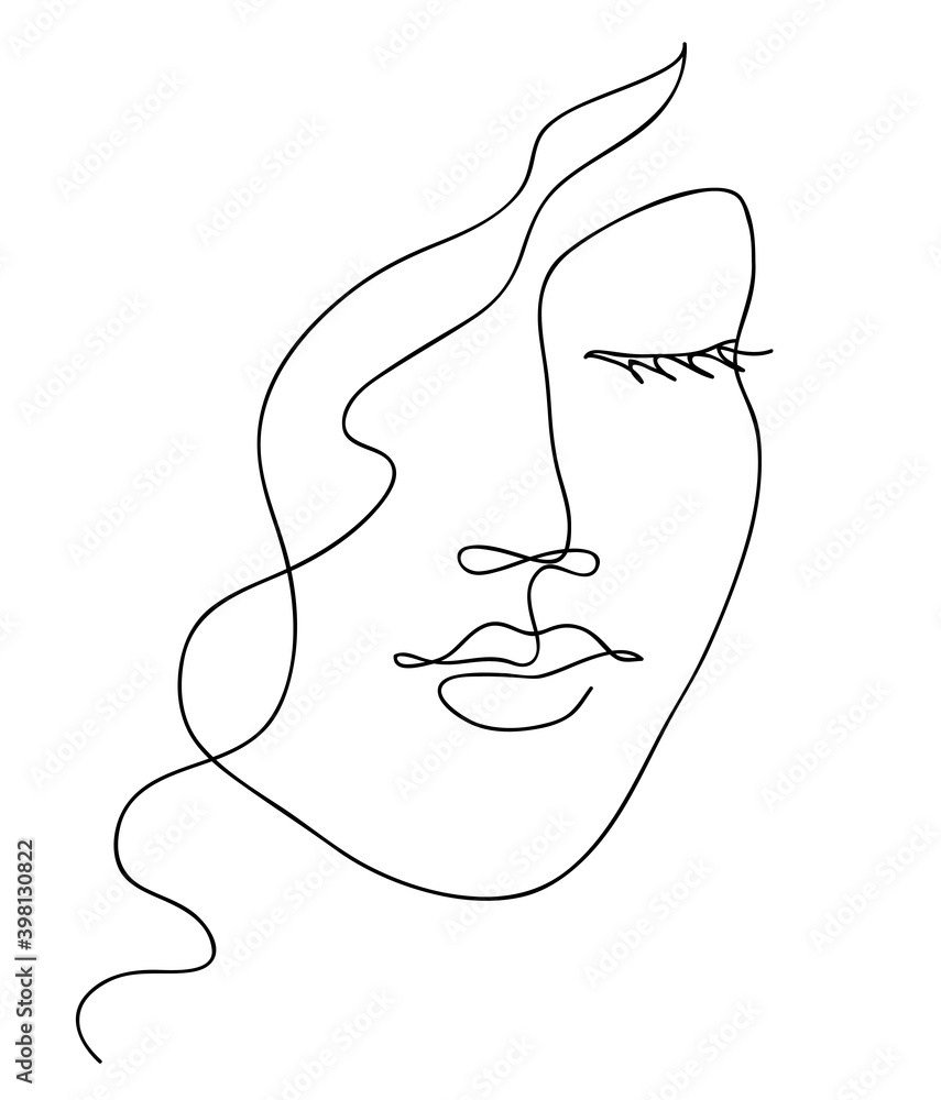 Beautyfull girl face. Attractive young woman portrait female beauty ...