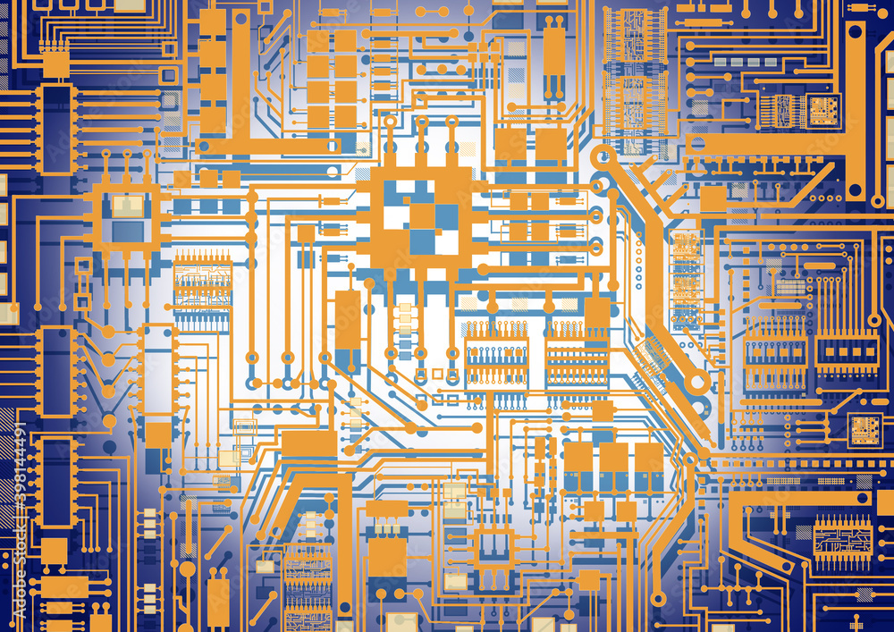 Background electronic. Texture on topic of computer technology. Lines ...