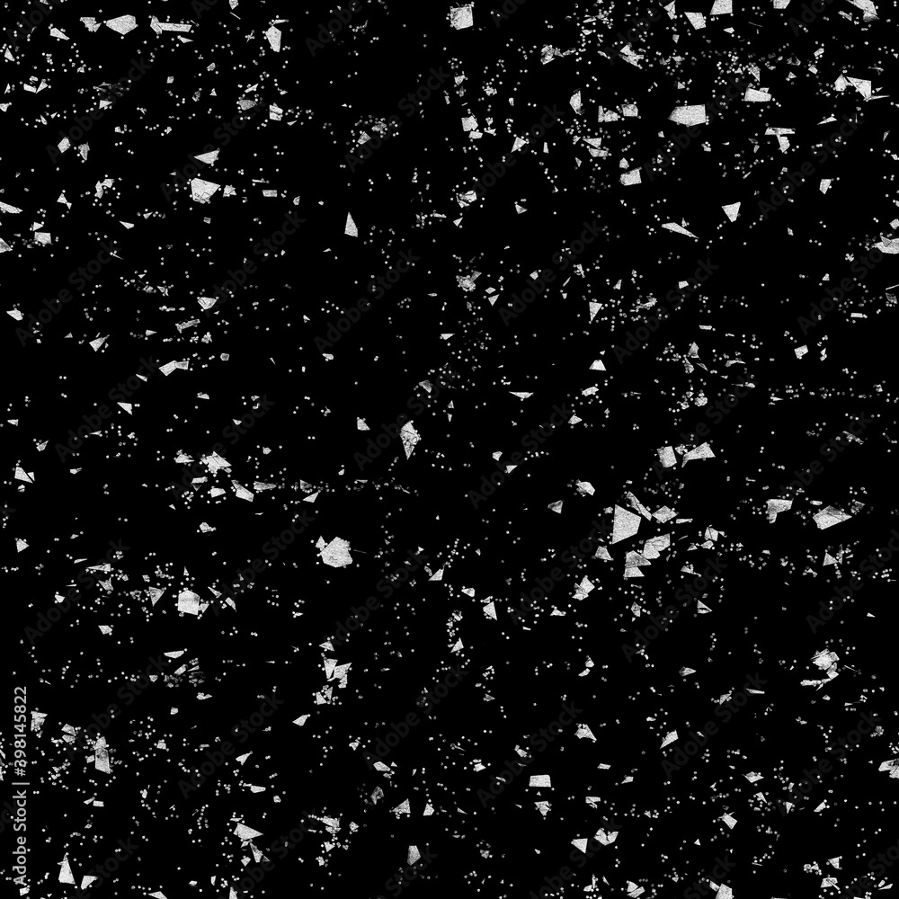 white silver terrazzo glitter flakes seamless pattern abstract black ...