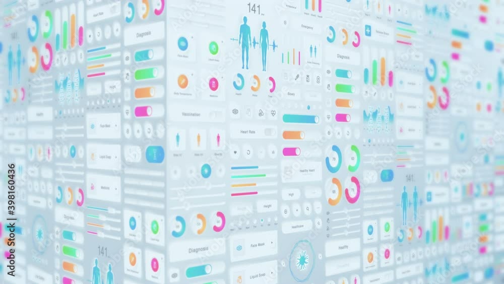 Video „Creative design of medical application. Neumorphism. Hi tech ...