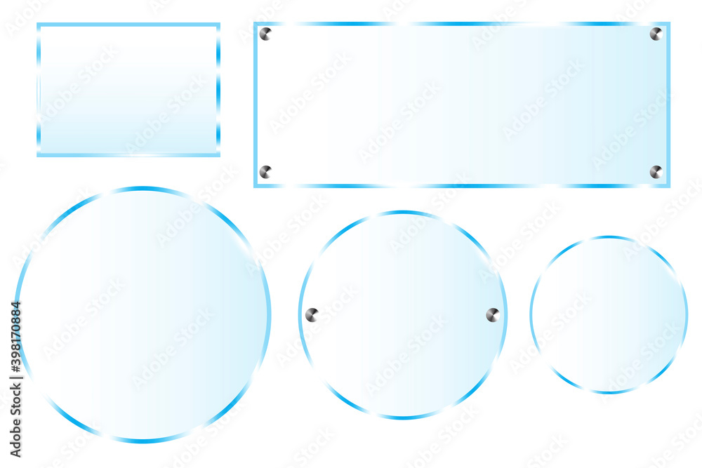 Realistic plexiglass for banner design. Plexiglass in abstract style on ...