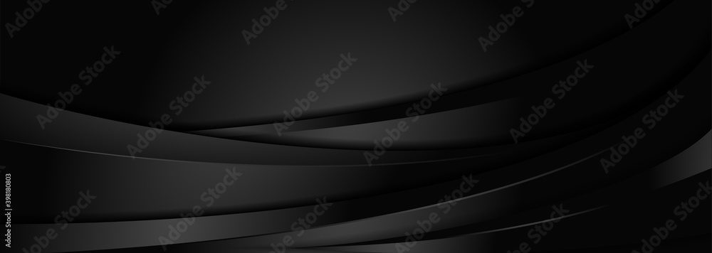 Abstract Dynamic Black Background with Various Shape Design. Usable for ...