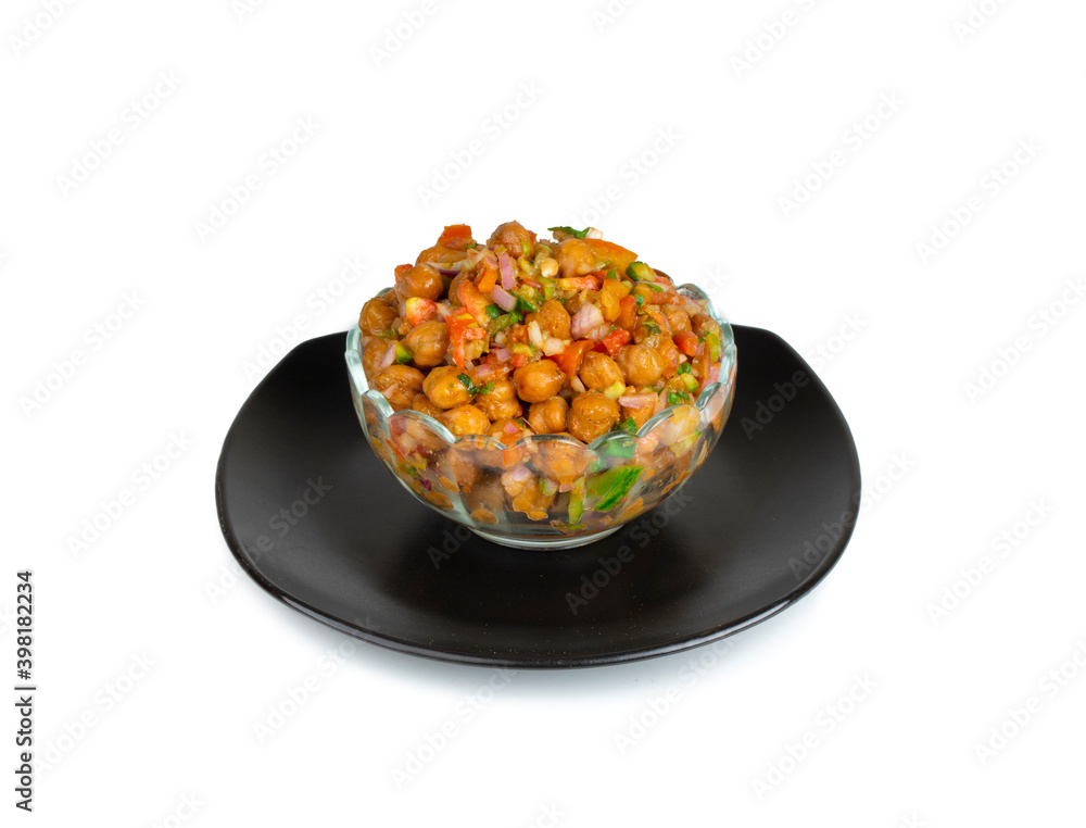 Indian Street Breakfast Chana Chaat Also Know as Chana Masala, Chola ...