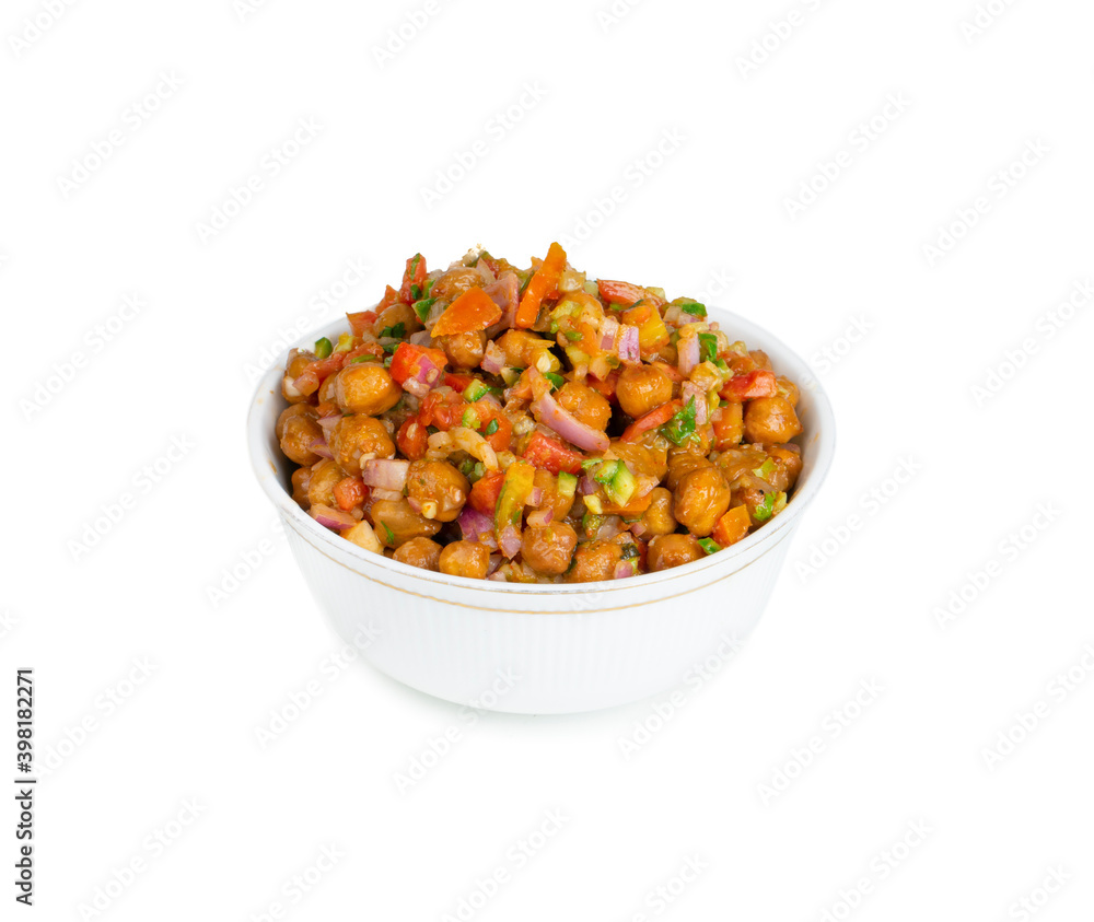Indian Street Breakfast Chana Chaat Also Know as Chana Masala, Chola ...