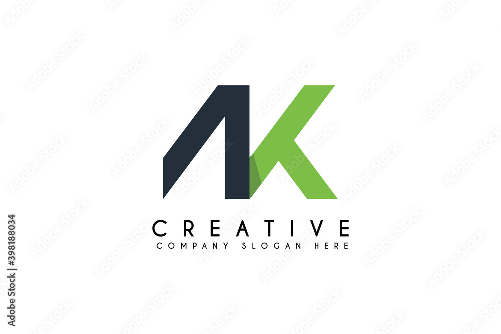 Letter AK logo design vector illustration. Letter AK business and ...
