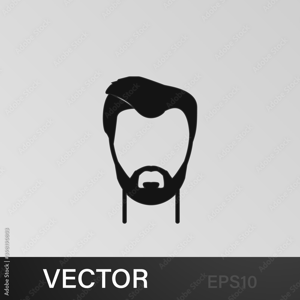 male hairstyle and beard icon.Element hairstyles icon. Premium quality ...
