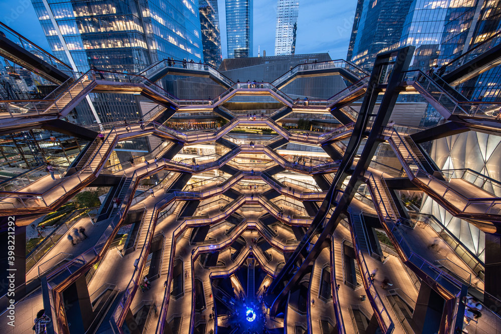 Vessel beehive structure at Hudson Yards on September 29, New York City ...