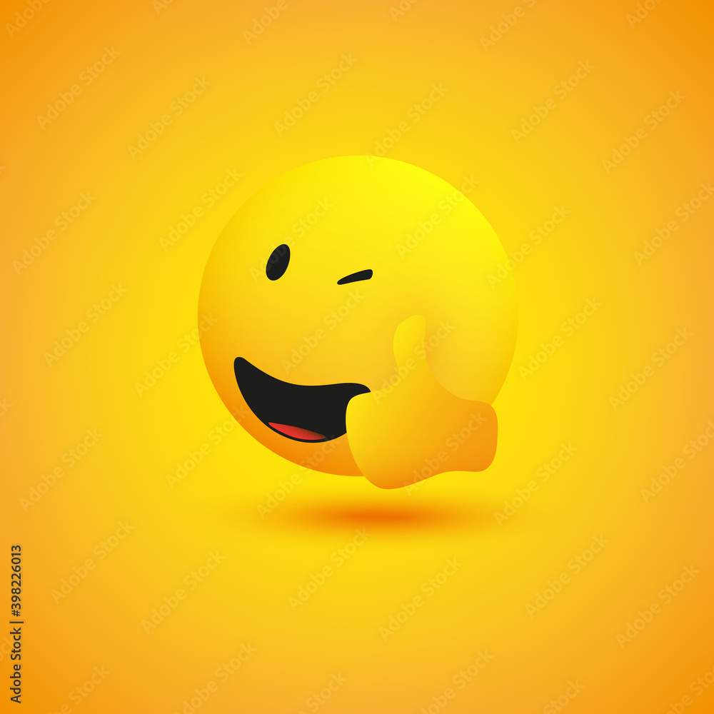 Winking Smiley Face With Thumbs Up