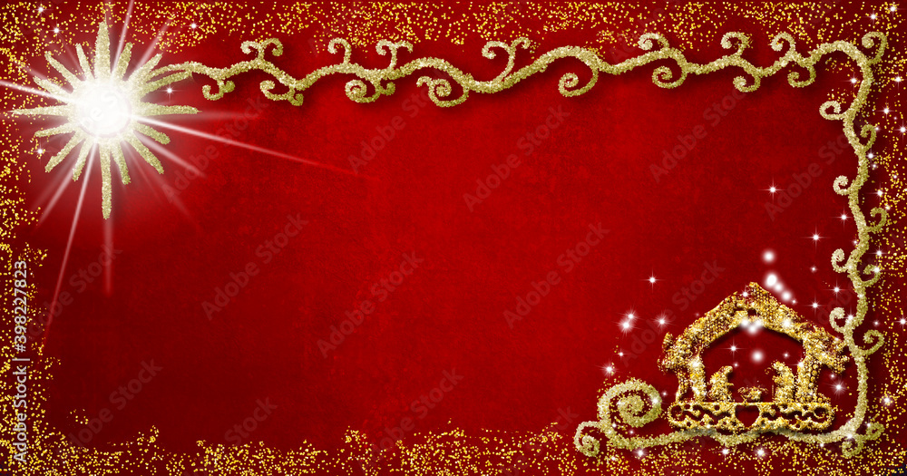 Christmas religious greeting background. Stock Illustration | Adobe Stock