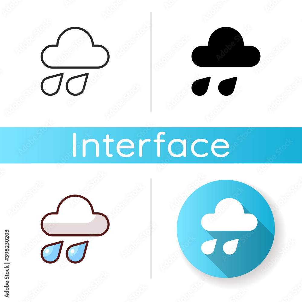 Weather forecast app icon. Meteorological software. Real-time weather ...