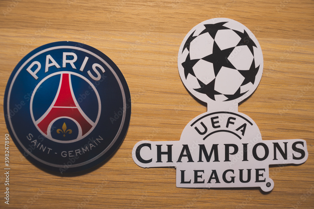 15 December 2018. Nyon Switzerland. The logo of the football club Paris ...