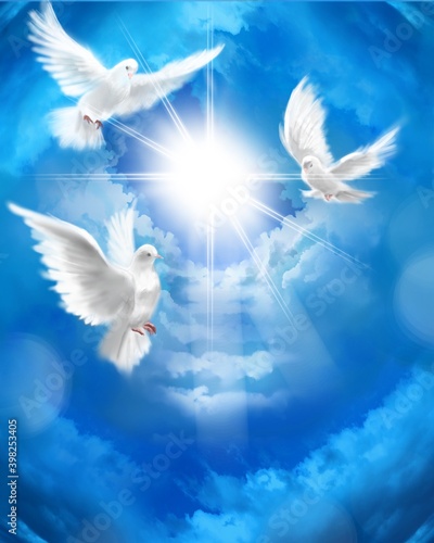 Dove Flying To Heaven