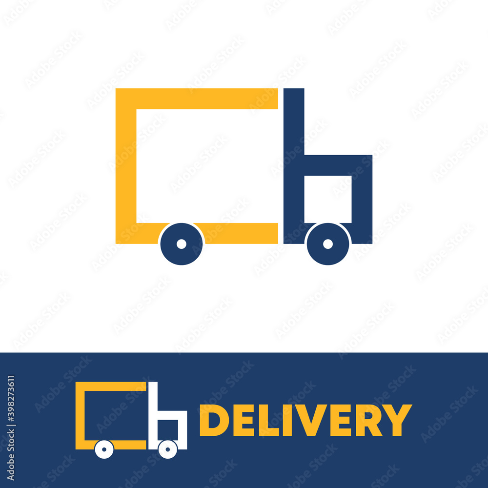 transport alphabet b iconic logo. delivery b letter logo. transport ...