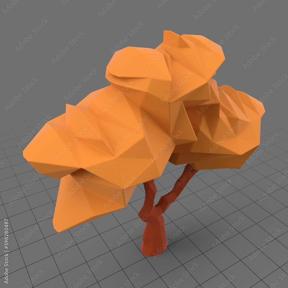 Origami tree Stock 3D asset | Adobe Stock