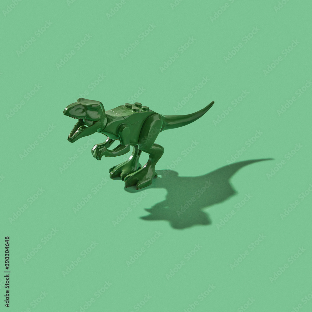 Screaming raptor model with shadows. Stock Photo | Adobe Stock