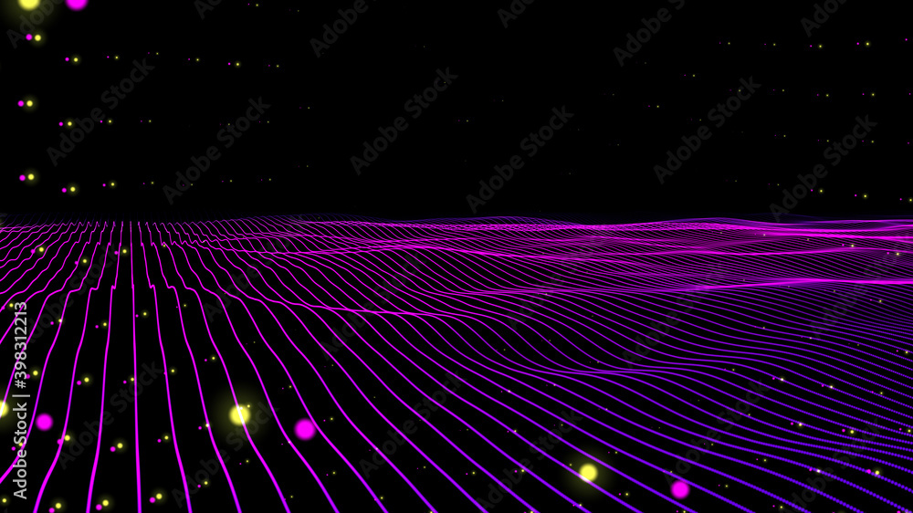 Synthwave digital. Retro Wave music album cover template with element ...