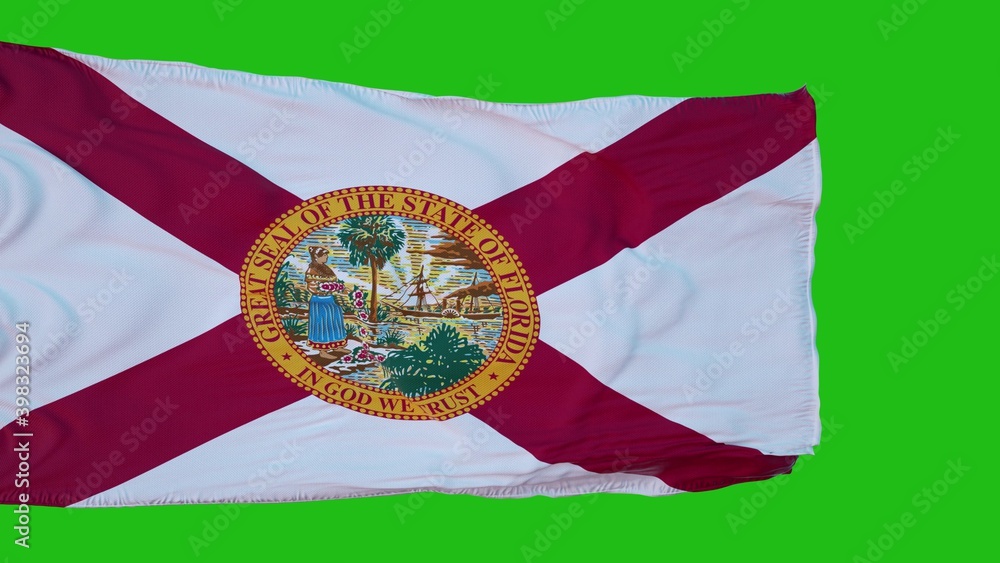 Flag of Florida on Green Screen. Perfect for your own background using ...