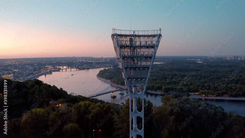 turned off the light tower at the football stadium before turning on ...