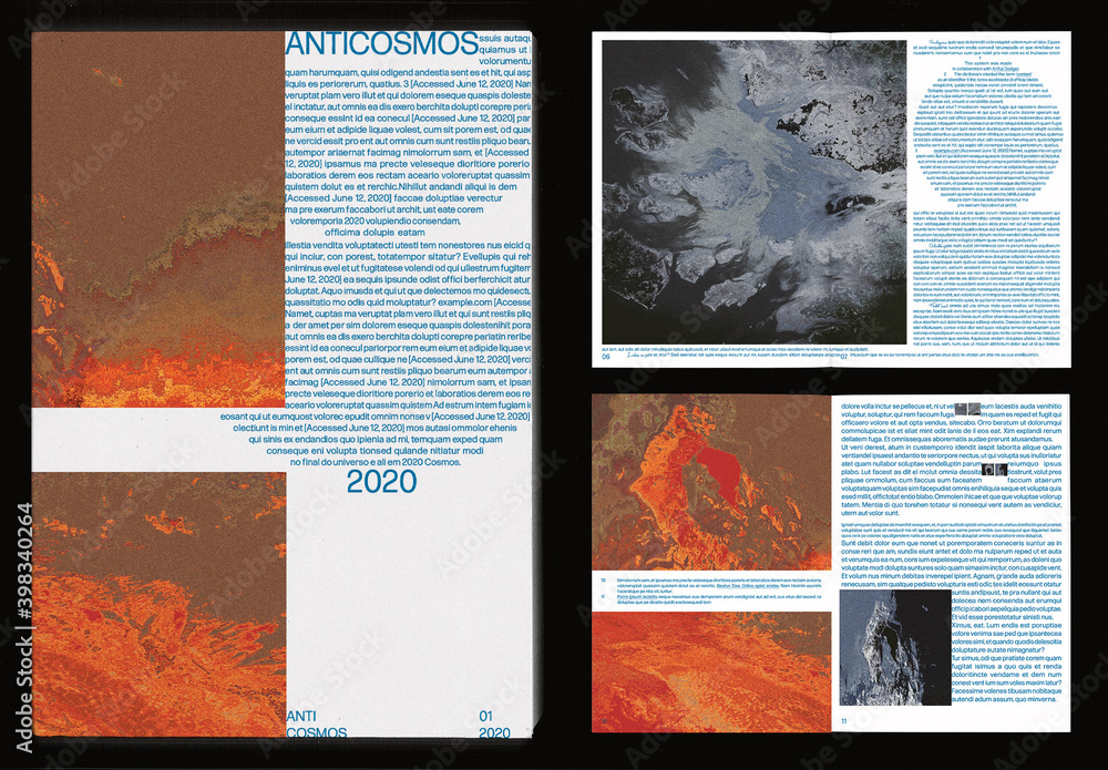 Experimental Expressive Editorial Magazine Layout Stock Template ...