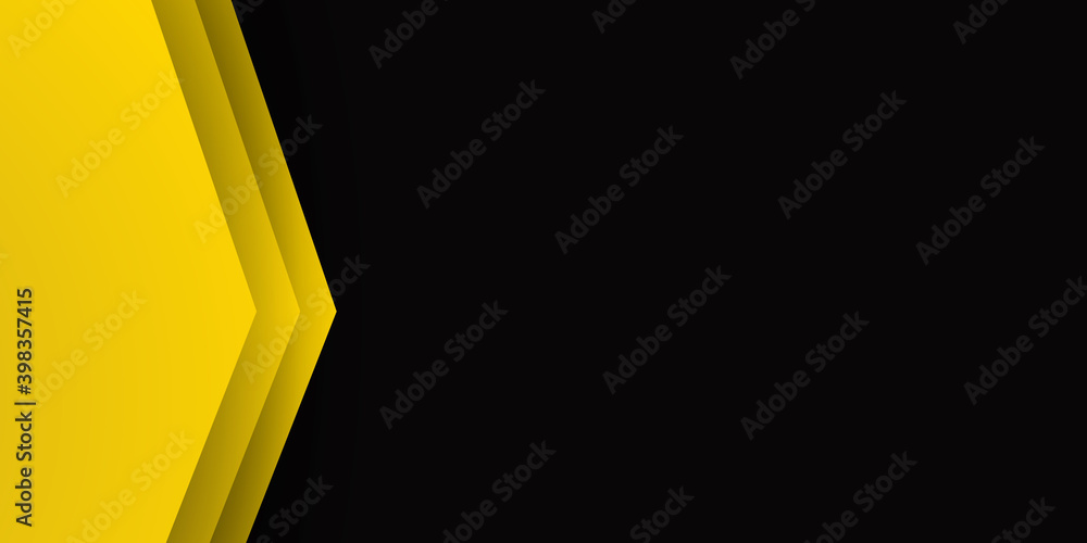 Modern abstract yellow black triangle geometric vector design ...