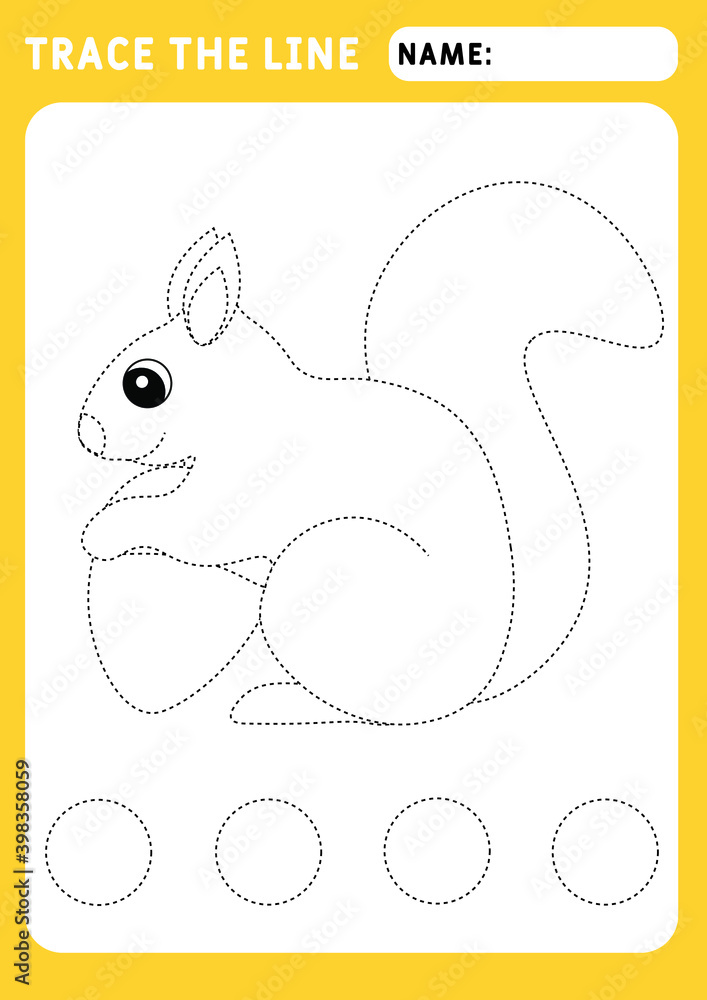 Vetor do Stock: Funny little squirrel. Educational children game ...