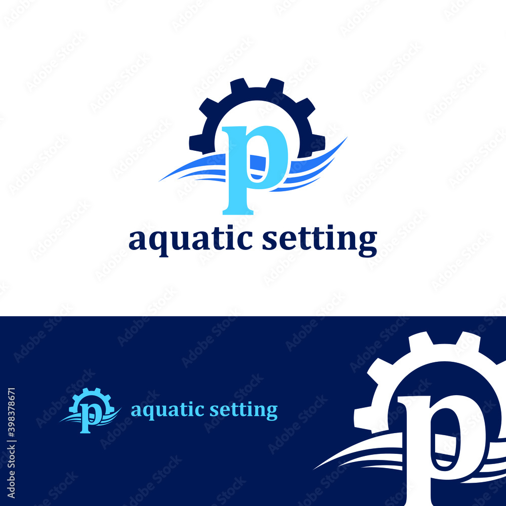 Initial p letter for swimming pools and aquatic venue repairing ...