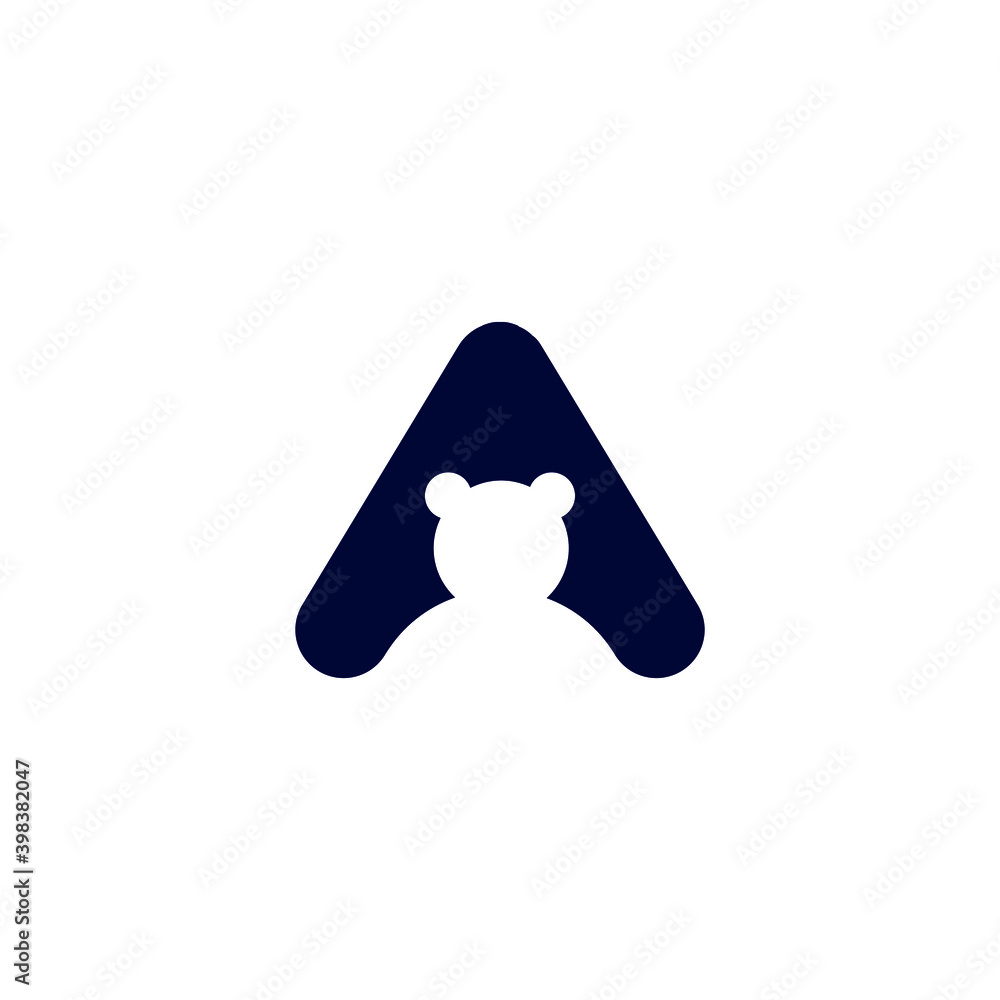 Bear logo icon slogan. Bear logo in the letter B design illustration ...