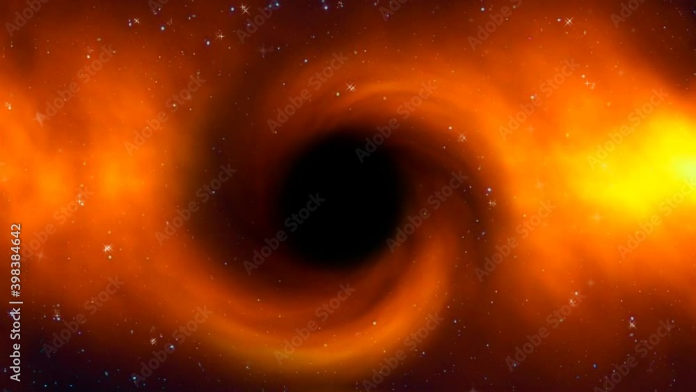 Supermassive black hole rotation Loop with twinkle stars - 4K Rotating ...