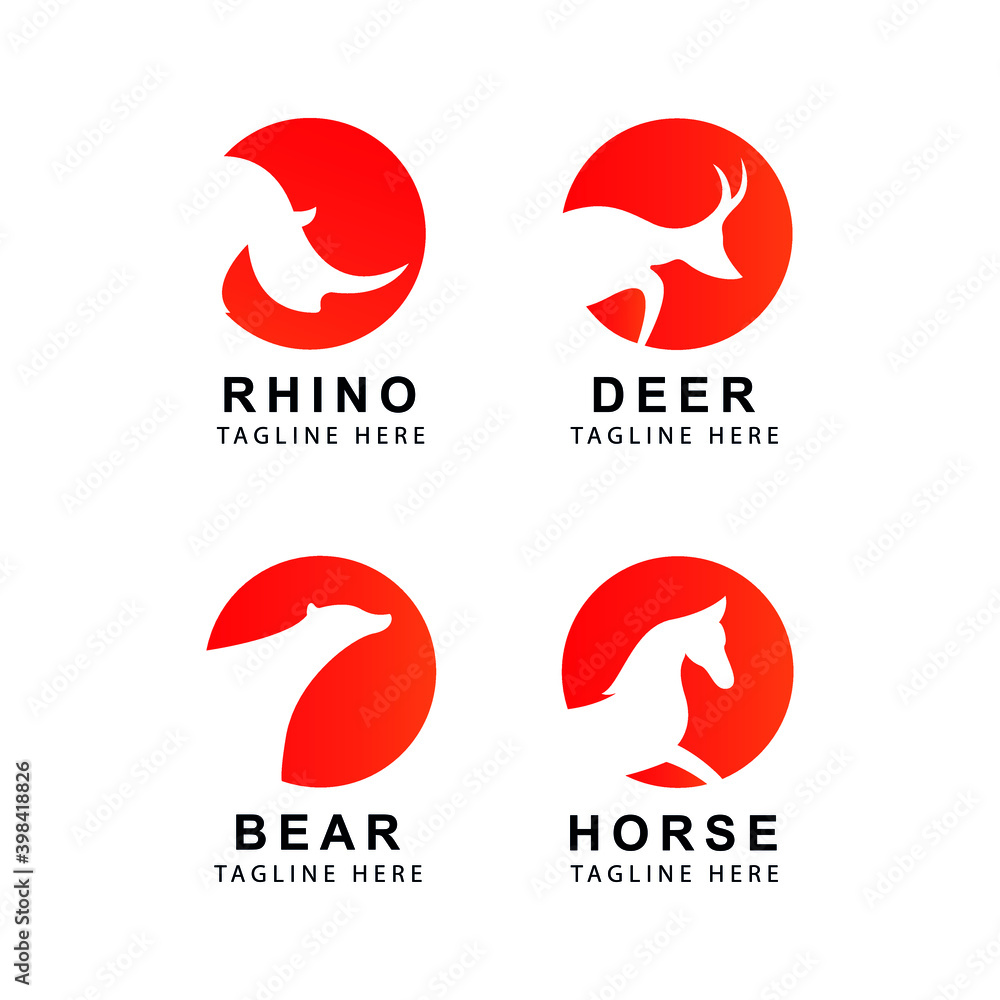 Set of pets. Vector art line style. Collection cat and dogs. Simple ...