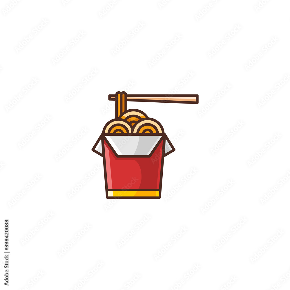 Illustration of Instant Noodles icon - Food Icon - Fast Food Icon ...