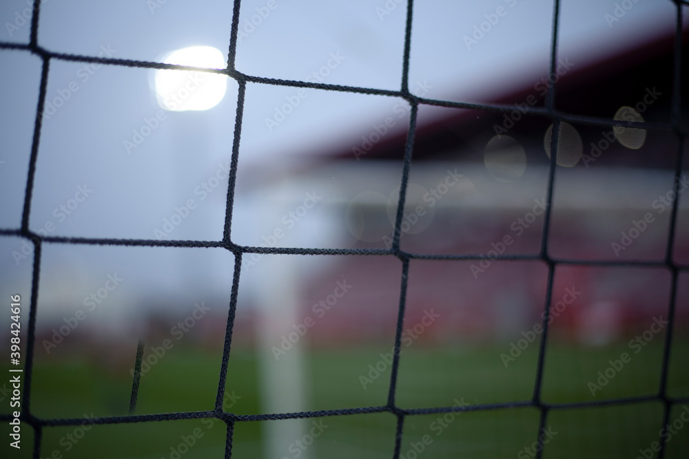 Football/soccer stadium net field Stock Photo | Adobe Stock
