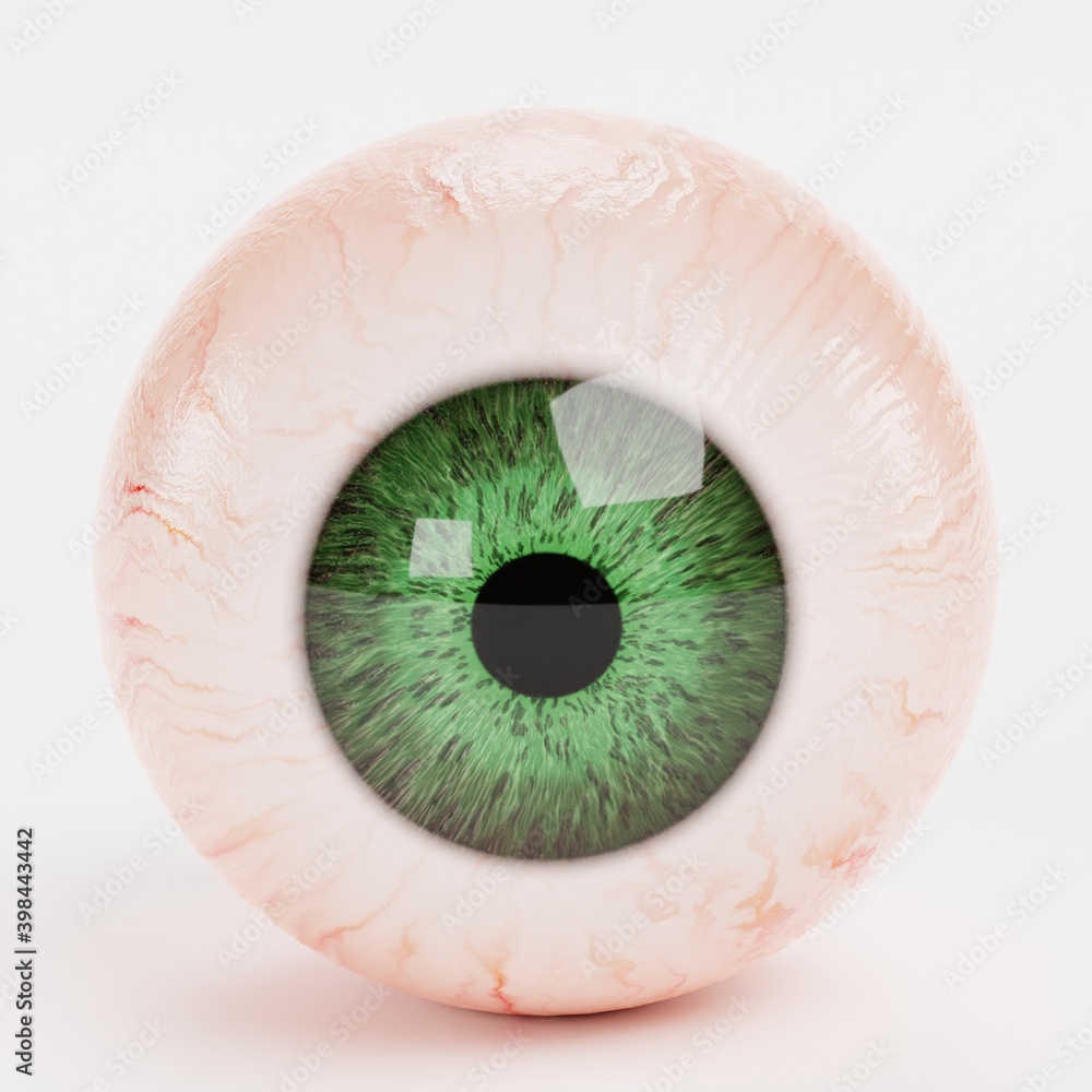 Realistic 3D Render of Human Eye Stock Illustration | Adobe Stock