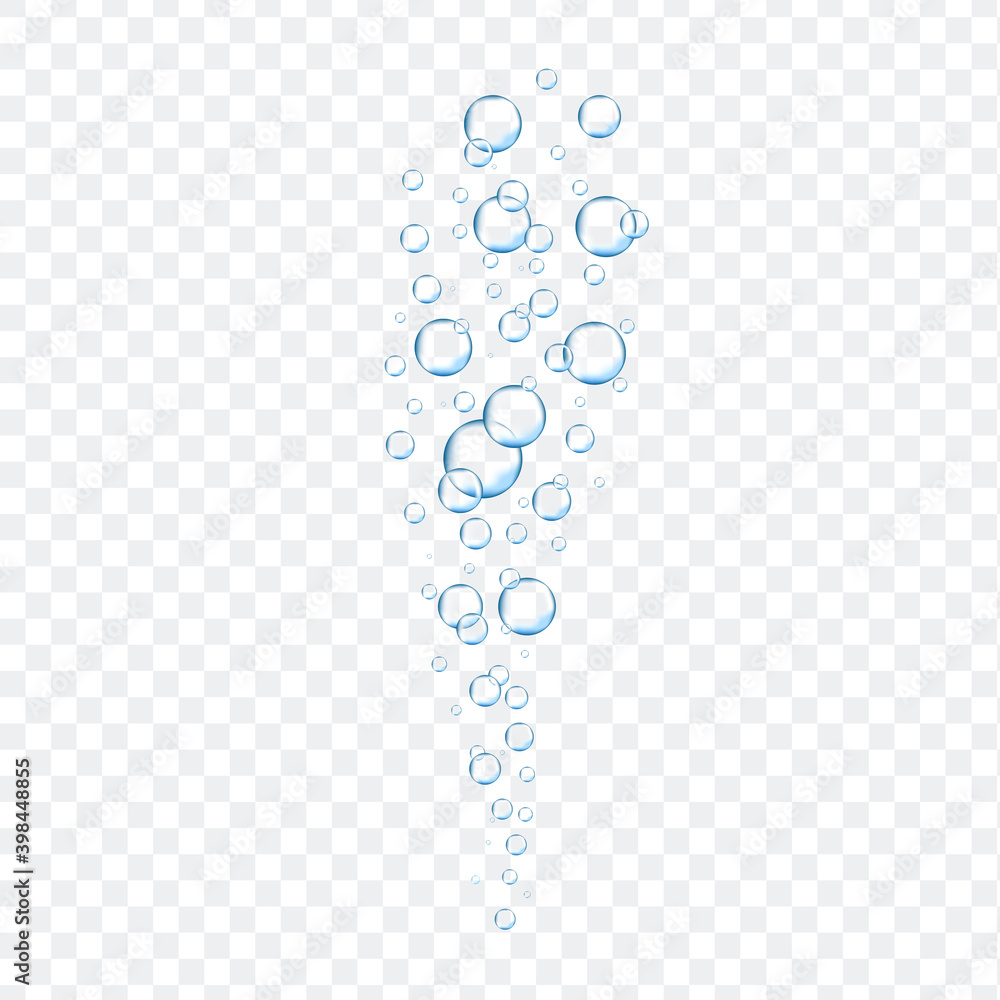 Bubbles in water on transparent background. Bubbles in water for ...