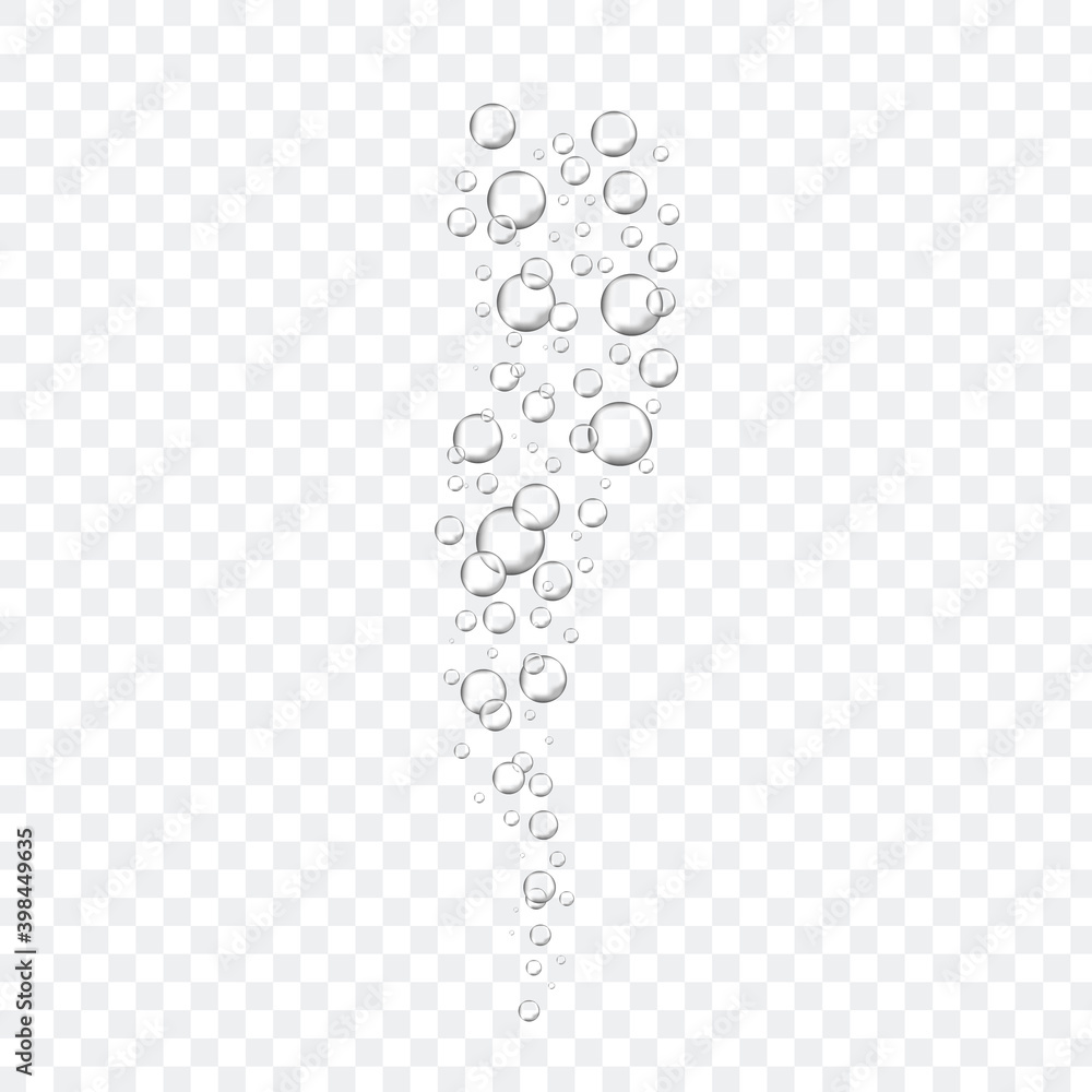 Bubbles in water on transparent background. Bubbles in water for wallpaper, texture background ...