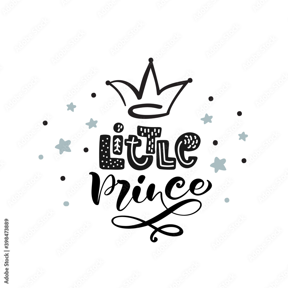 Little prince calligraphy lettering hand drawn scandinavian ...