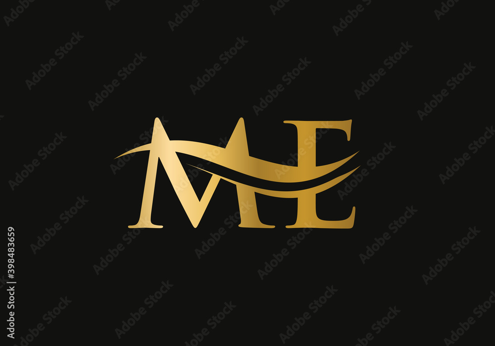 Swoosh Letter ME Logo Design for business and company identity ...