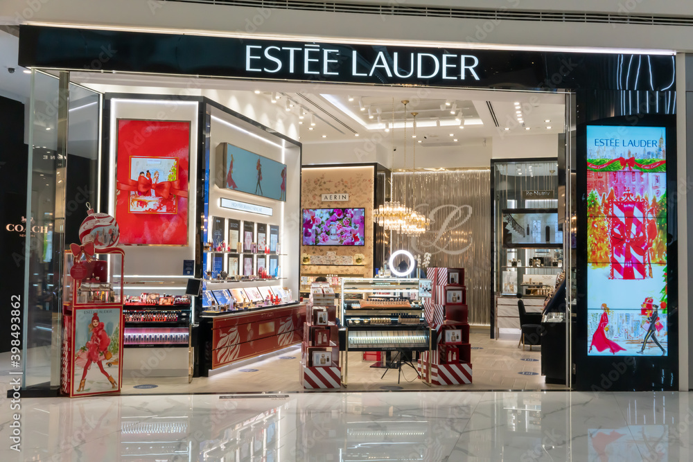Estee Lauder cosmetic display at Icon Siam, Bangkok, Thailand, Nov 28 ...