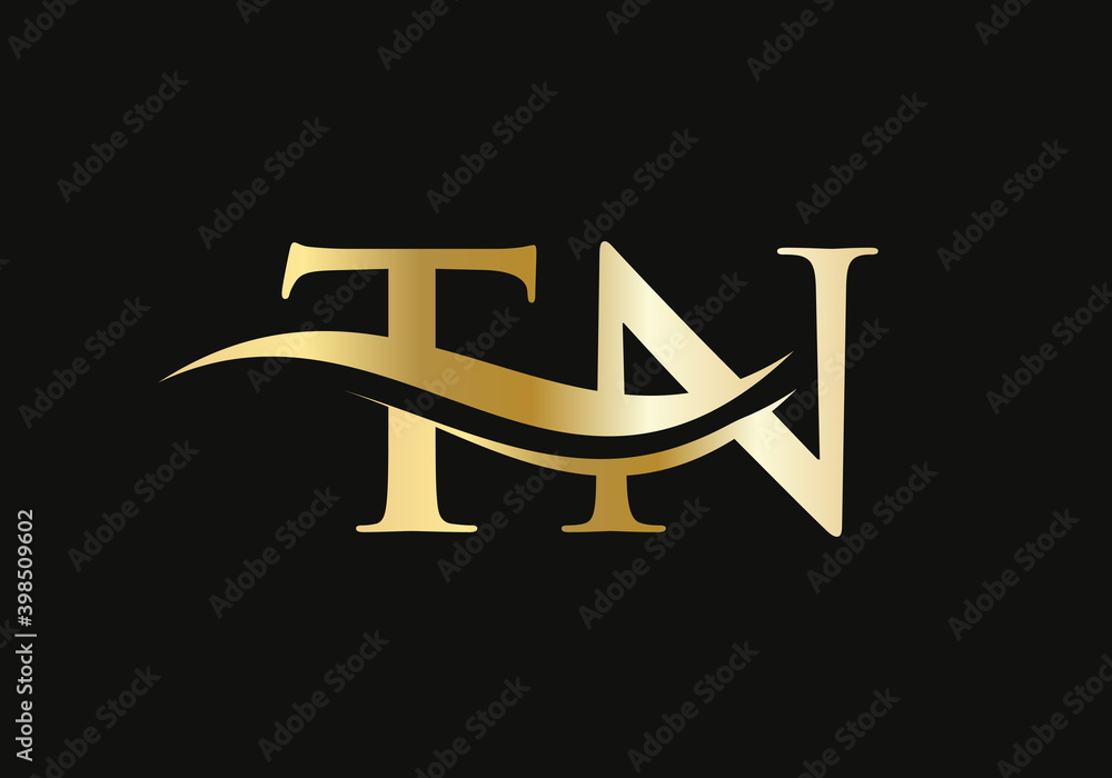 Premium TN letter logo design. TN Logo for luxury branding. Elegant and ...