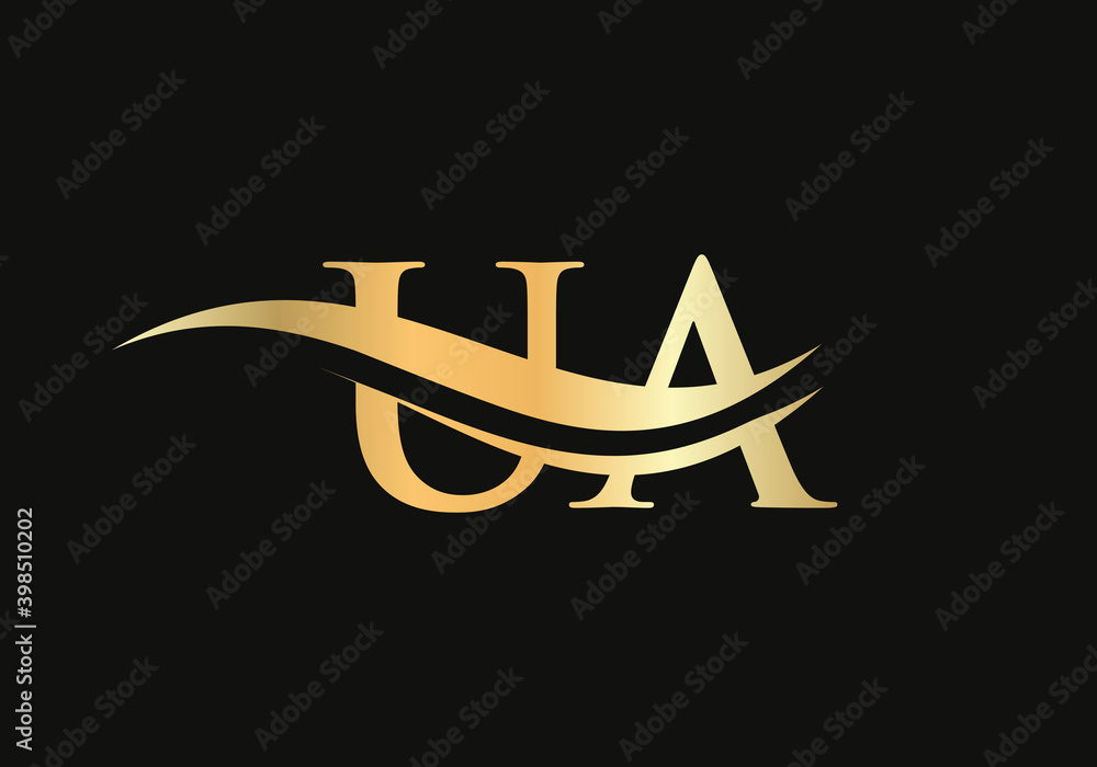 Premium UA letter logo design. UA Logo for luxury branding. Elegant and ...
