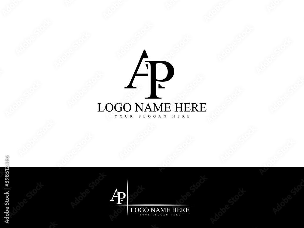 Creative AP A P Logo Letter, ap Letter Type Logo Stock Stock Vector ...