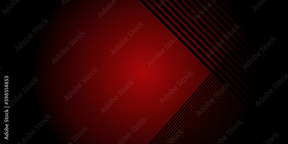 Abstract red line and black background for business card, cover, banner ...