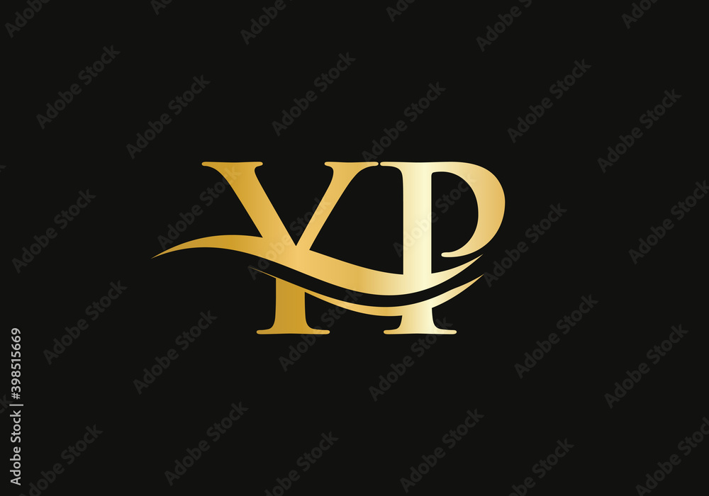 Water Wave YP Logo Vector. Swoosh Letter YP Logo Design for business ...